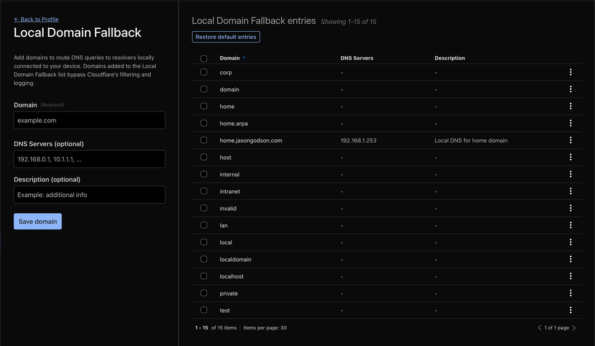 Fixing Local DNS Resolution with Cloudflare Warp and Zero Trust